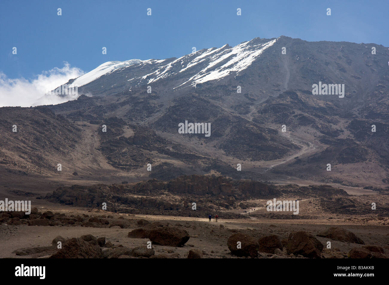 Marangu Route, Mount Kilimanjaro viewed from Kibo Hut Stock Photo - Alamy