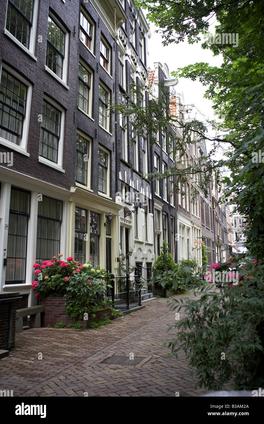 Beautiful side street in Amsterdam Stock Photo - Alamy