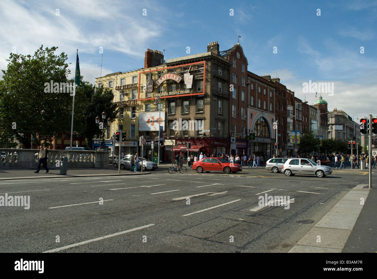 The end of O'Connell Street, Dublin, Ireland Stock Photo - Alamy