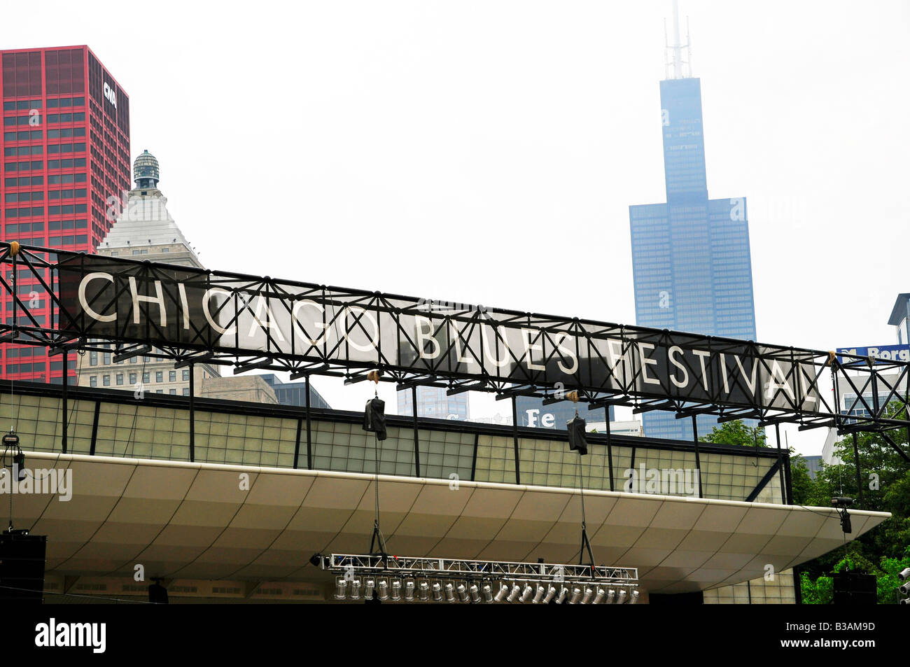 Chicago Blues Festival Sign Stock Photo - Alamy