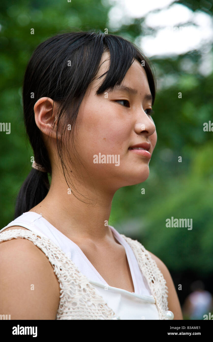 Young Chinese woman Chengdu Sichuan Province China JMH3277 Stock Photo ...