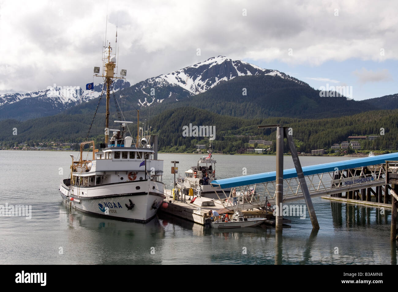 NOAA research ship at quay in Juneay harbour Stock Photo - Alamy