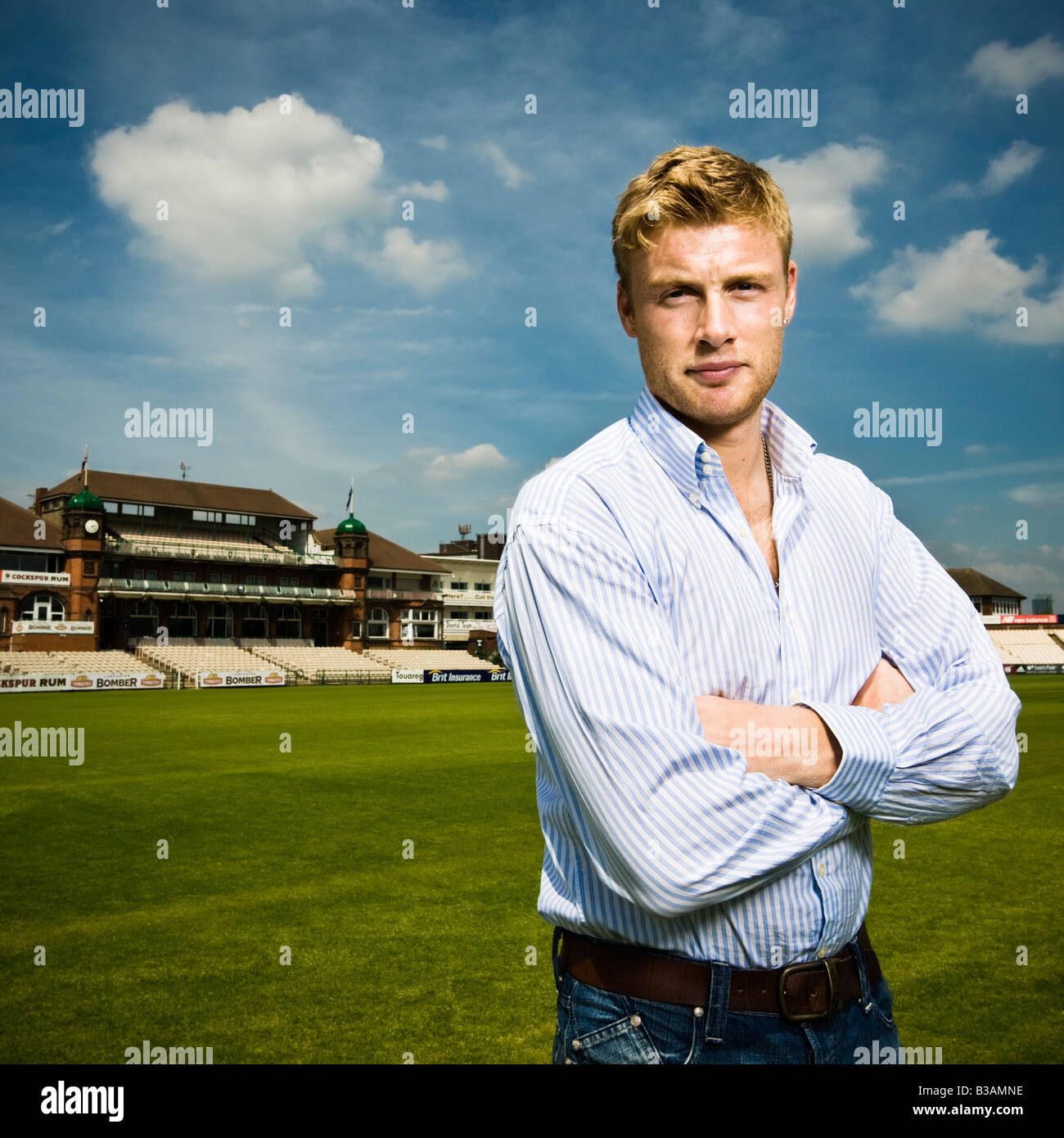 Andrew "Freddie" Flintoff Lancashire and England 2008 Stock Photo - Alamy