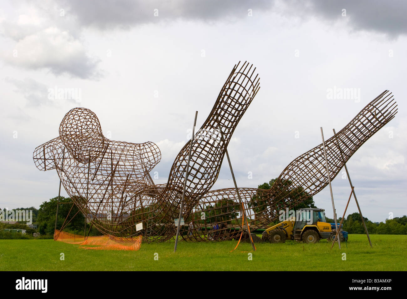 Steel sculpture at Croccy trail children's park in Chester, UK Stock ...
