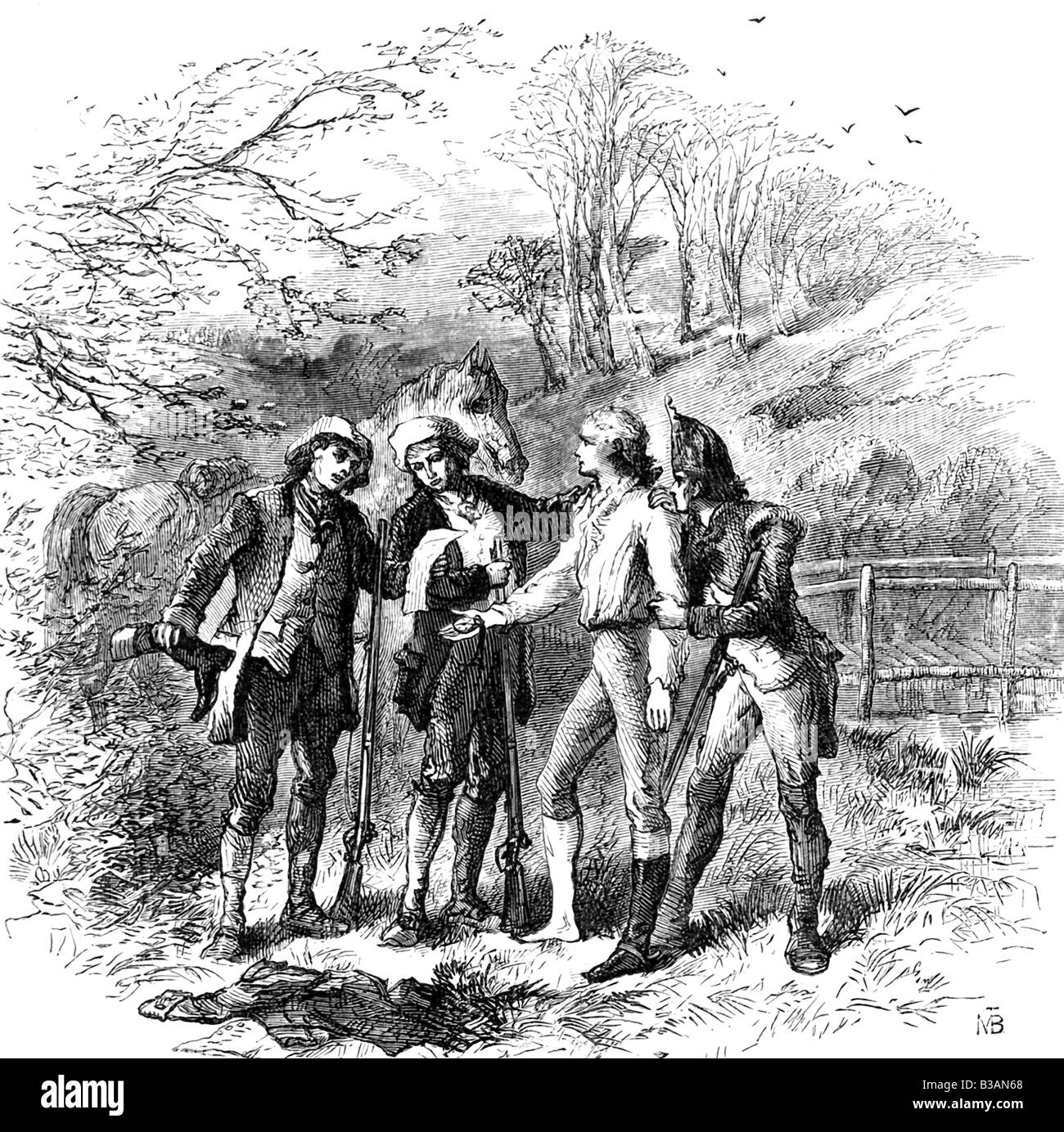 John andre benedict arnold Black and White Stock Photos & Images - Alamy