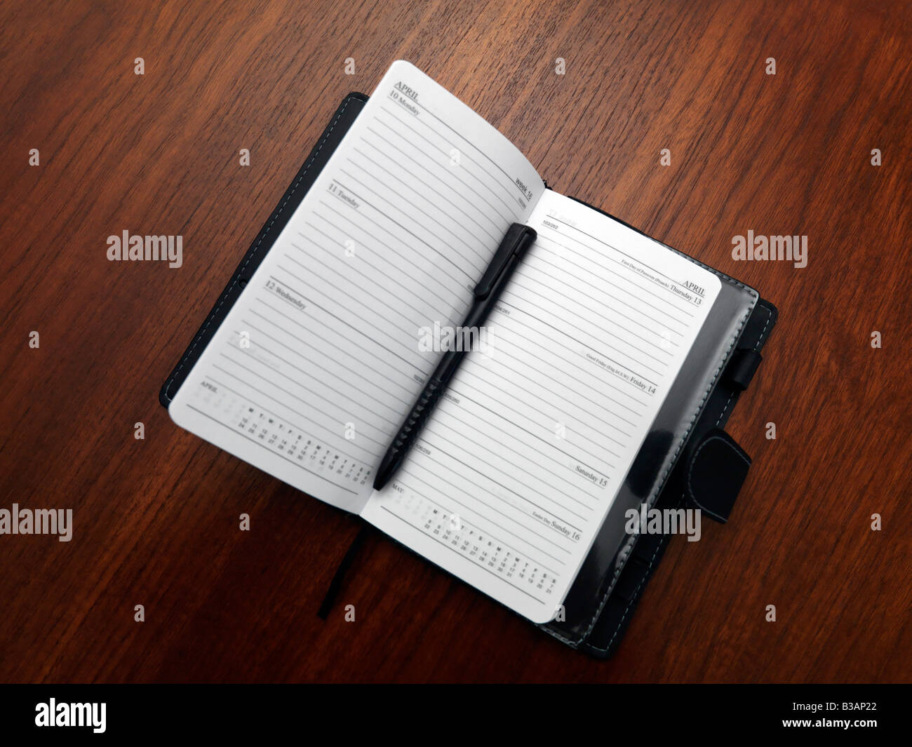 Diary and Pen Stock Photo - Alamy