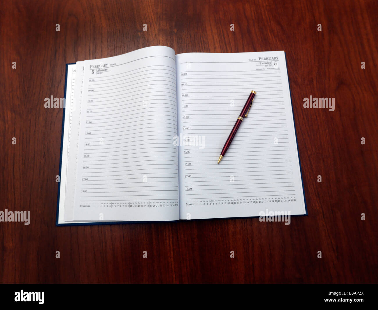 Diary and Pen Stock Photo - Alamy