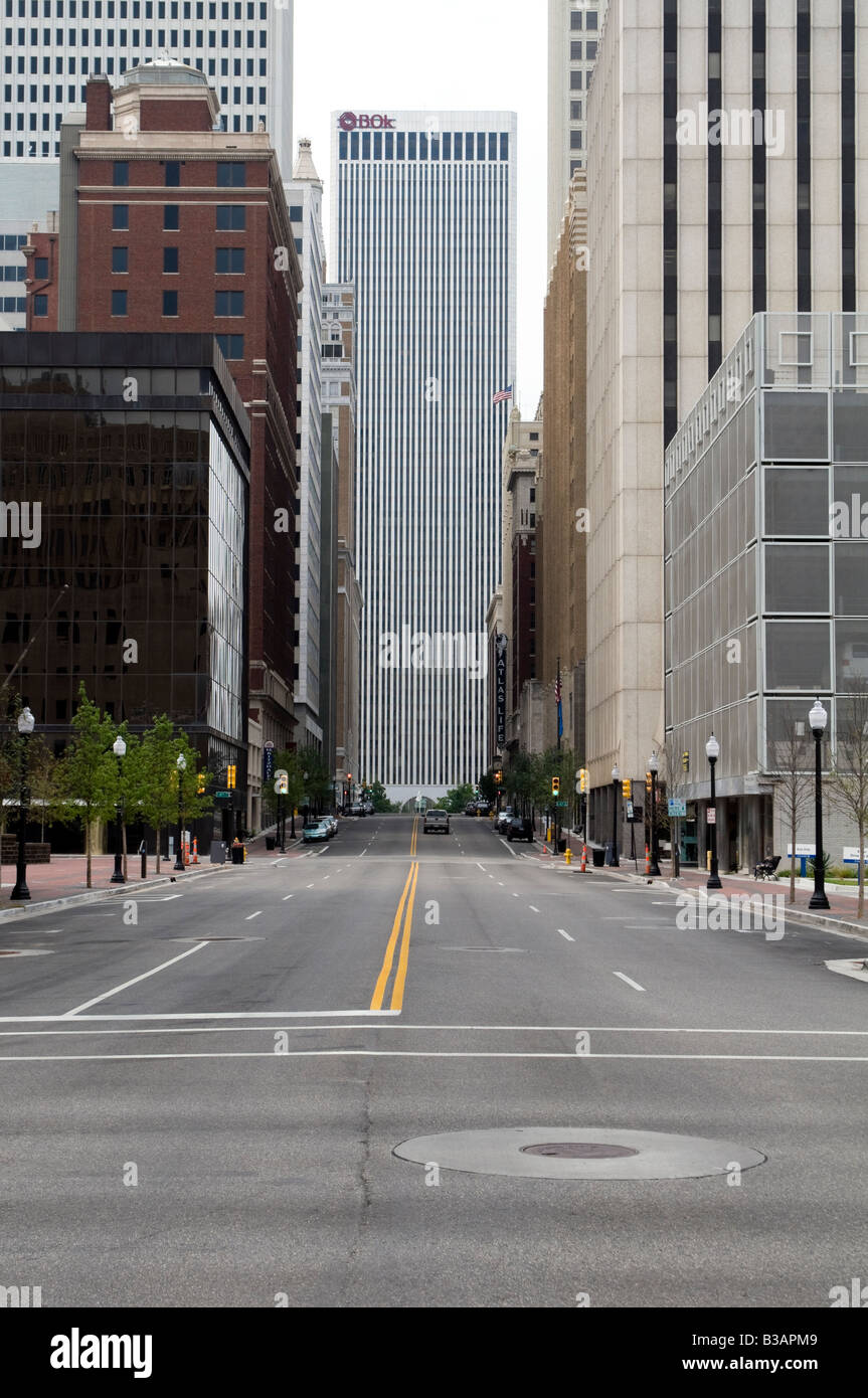 Boston Avenue in Downtown Tulsa Stock Photo - Alamy