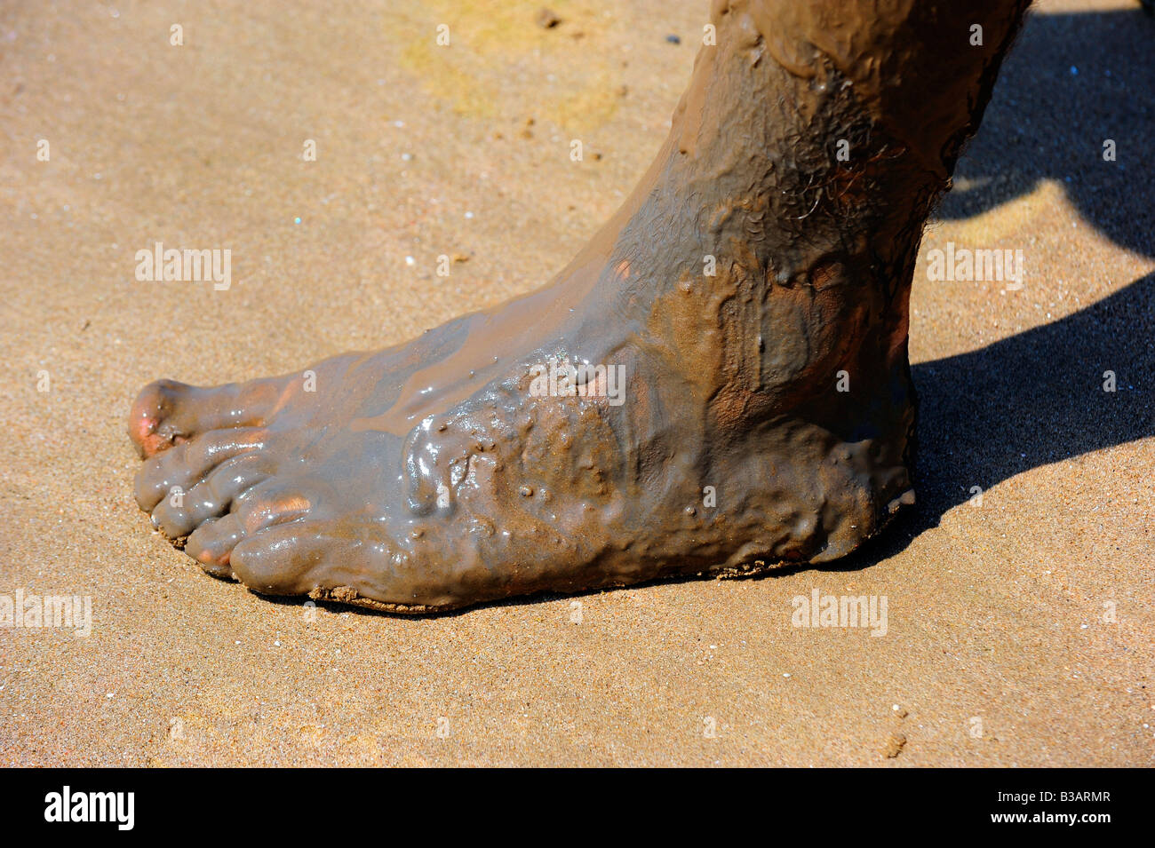 Mud treatment foot hi-res stock photography and images - Alamy