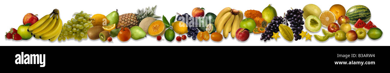 Fruit border top Stock Photo - Alamy