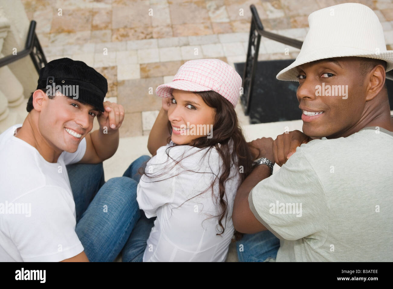 Three men wearing hats hi-res stock photography and images - Alamy