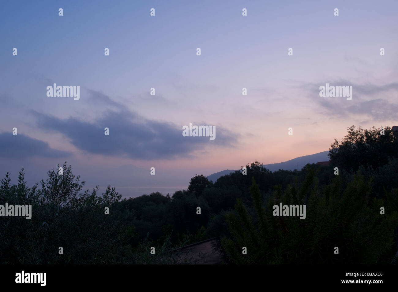 Dawn over the Bay of Naples Stock Photo - Alamy