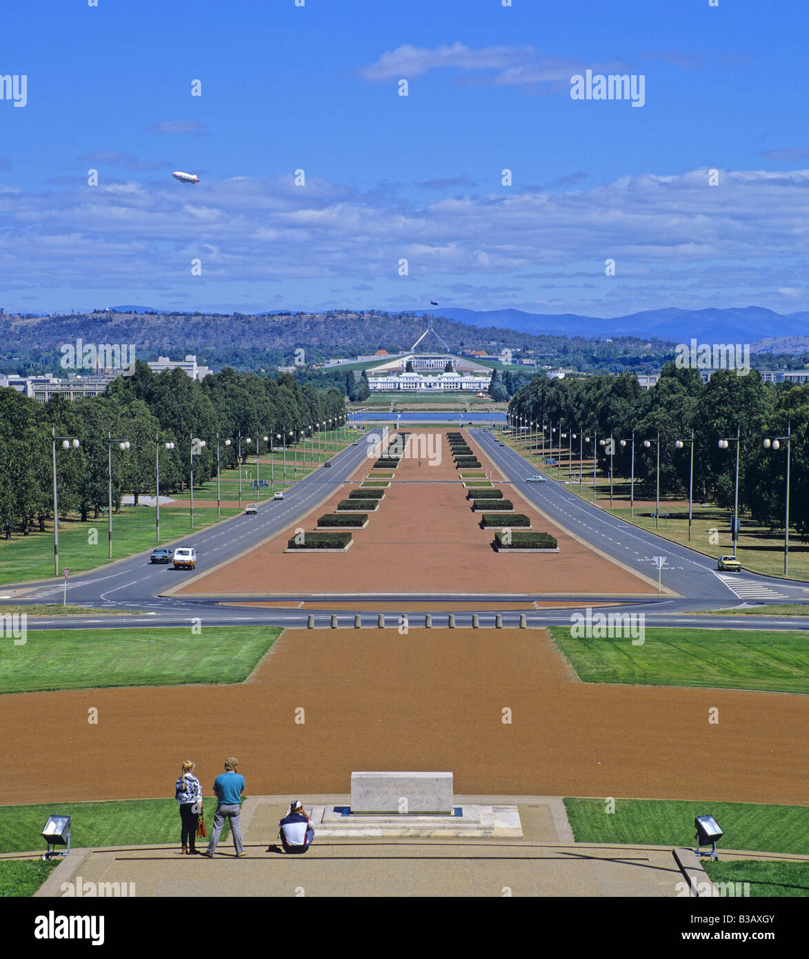ANZAC Parade and Parliament House View From Australian War Memorial ...
