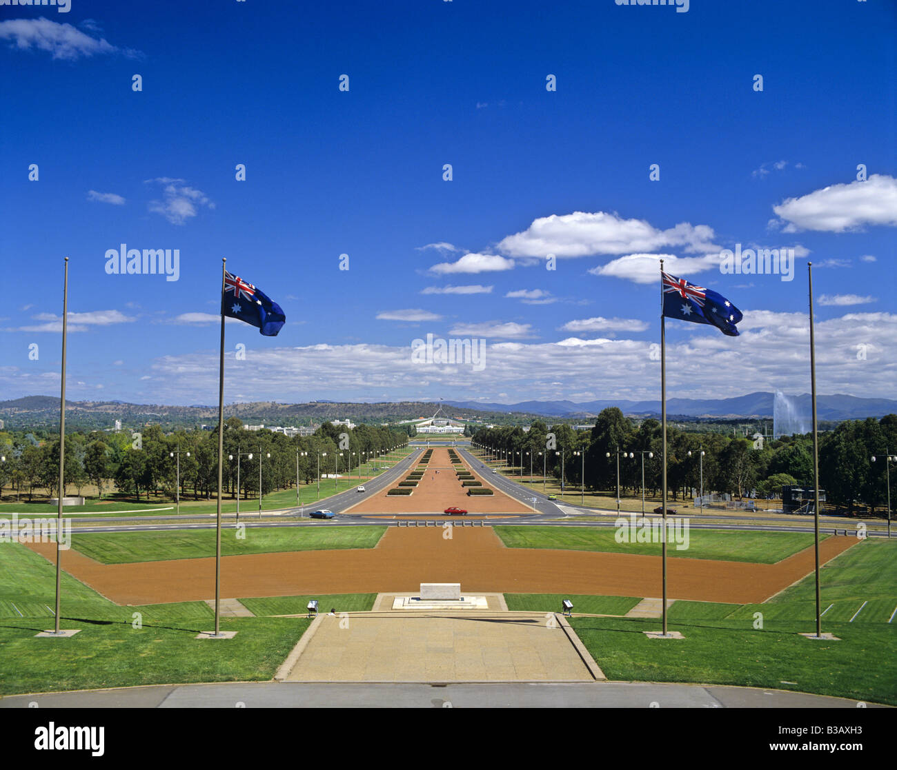 ANZAC Parade and Parliament House View From Australian War Memorial ...