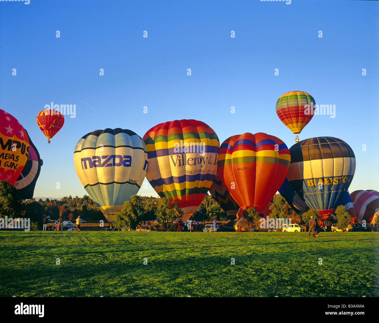 Hot Air Balloons in Canberra Australia Stock Photo - Alamy