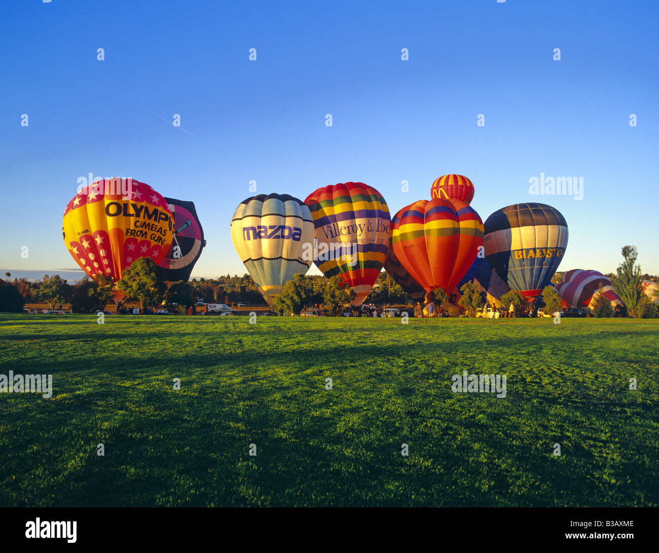 Hot Air Balloons in Canberra Australia Stock Photo - Alamy