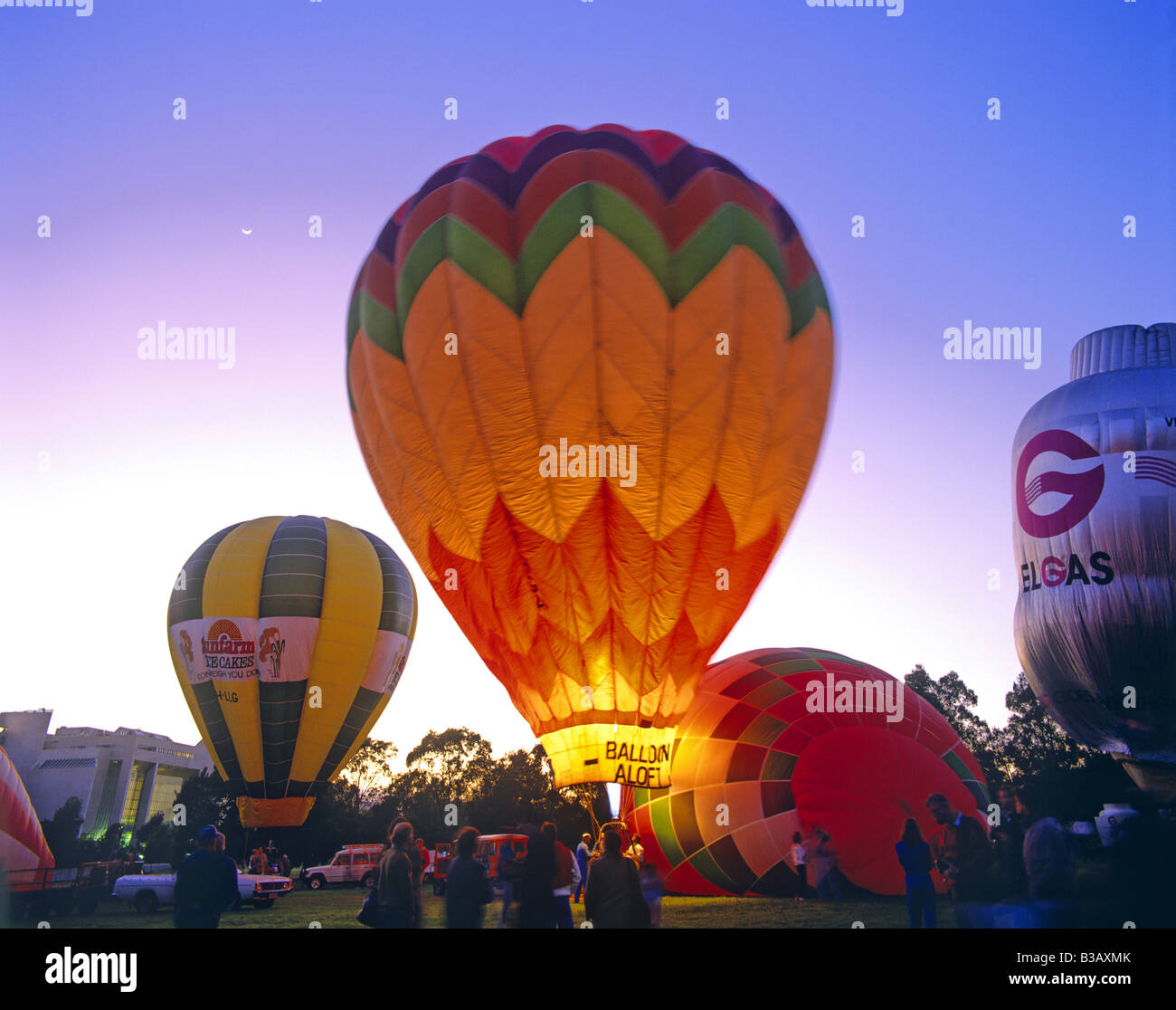 Hot Air Balloons in Canberra Australia Stock Photo - Alamy