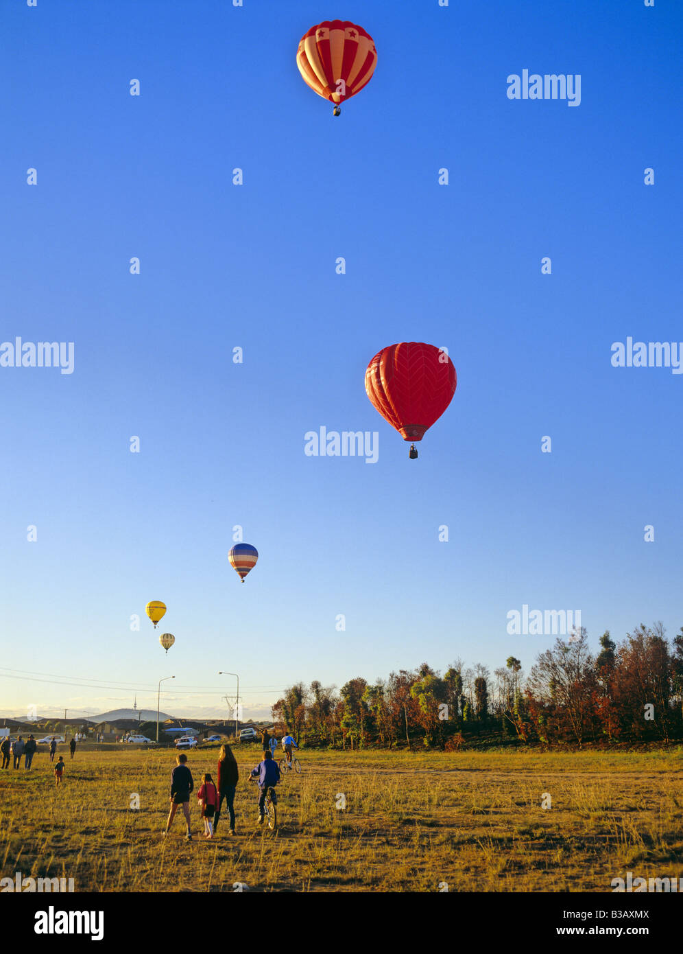 Hot Air Balloons over Canberra Australia Stock Photo - Alamy