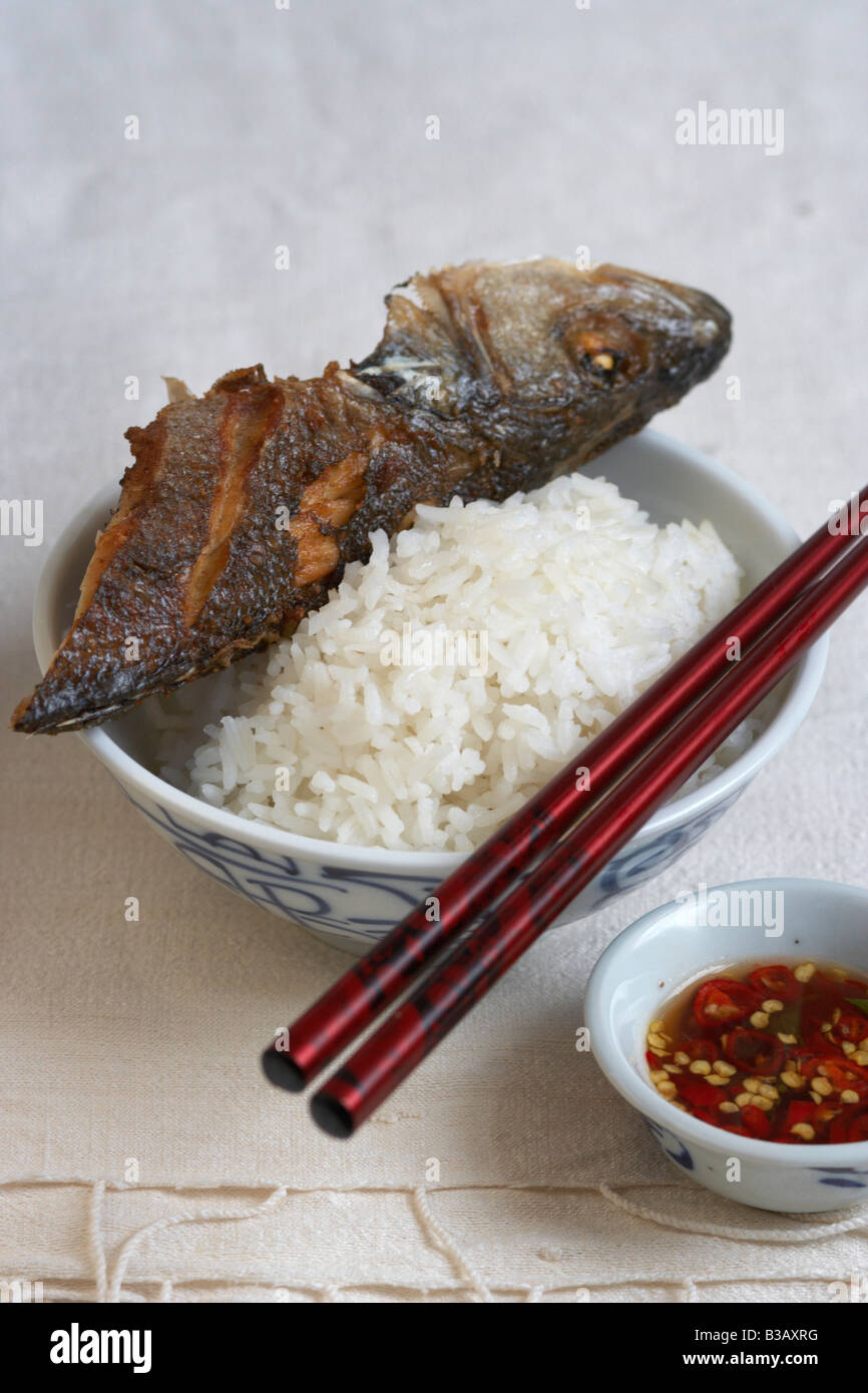 rice and fish Stock Photo - Alamy