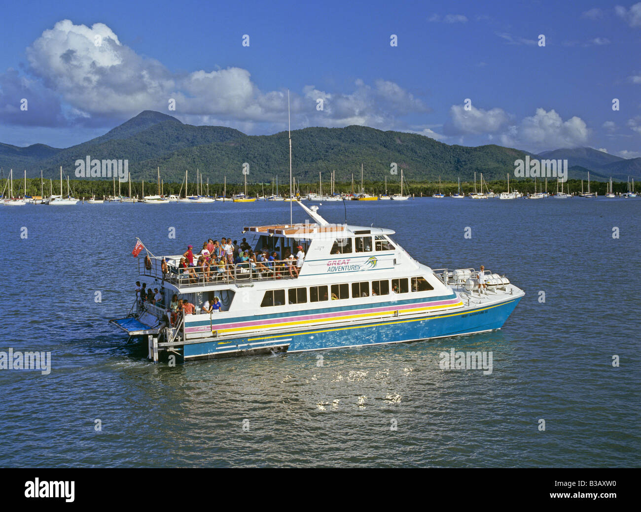 Great Adventure sightseeing boat Cairns Australia Stock Photo - Alamy