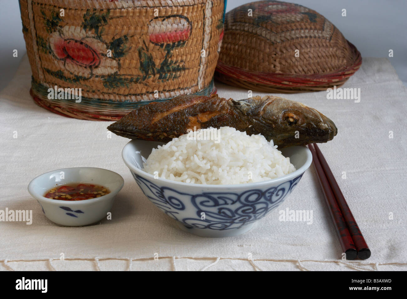 rice and fish Stock Photo - Alamy