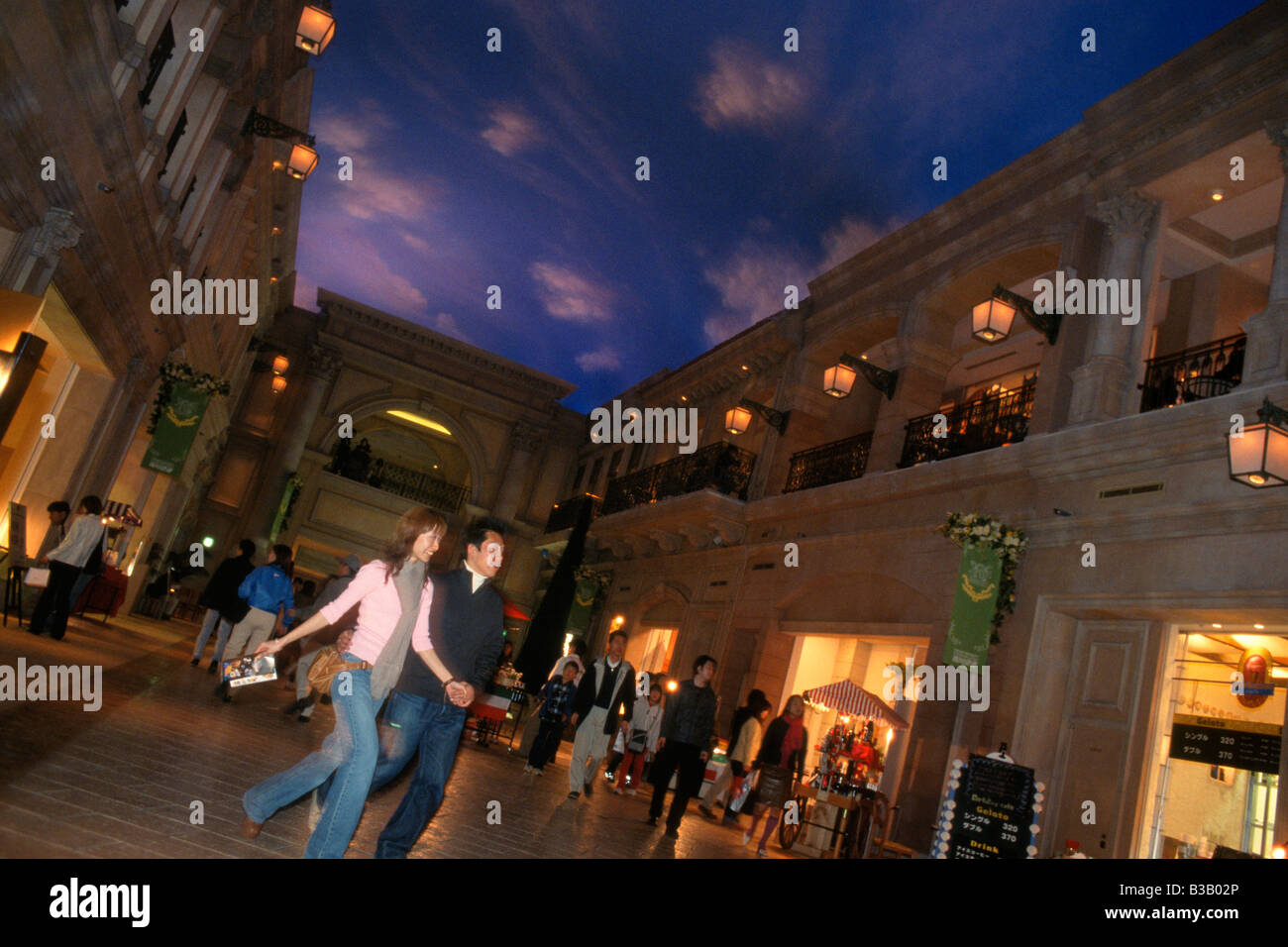 Tokyo Japan The Italian styled Venus Fort shopping Mall in Odaiba Stock ...