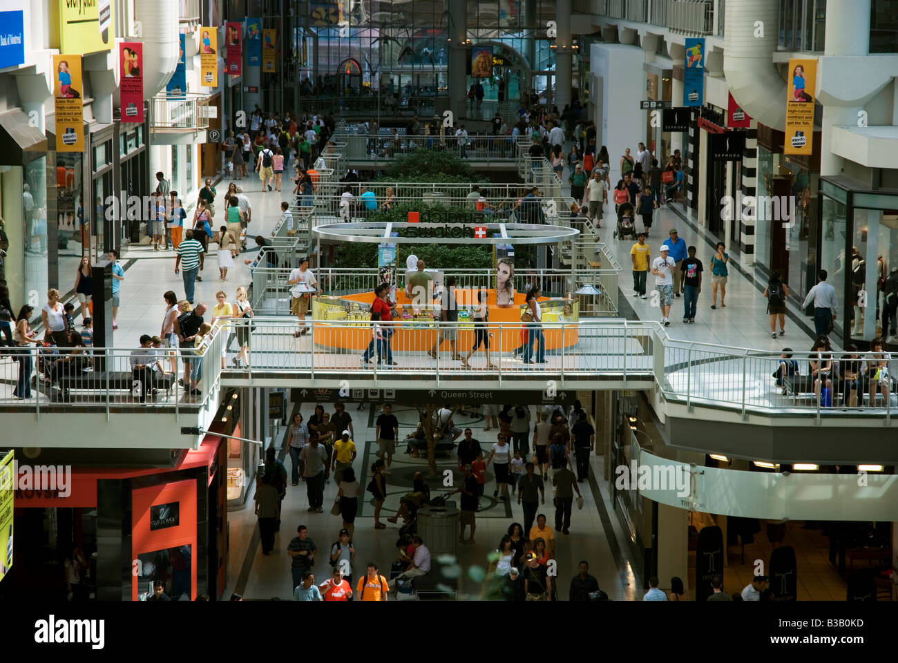 Interior of Eaton Centre shopping mall Toronto Ontario Canada Stock ...