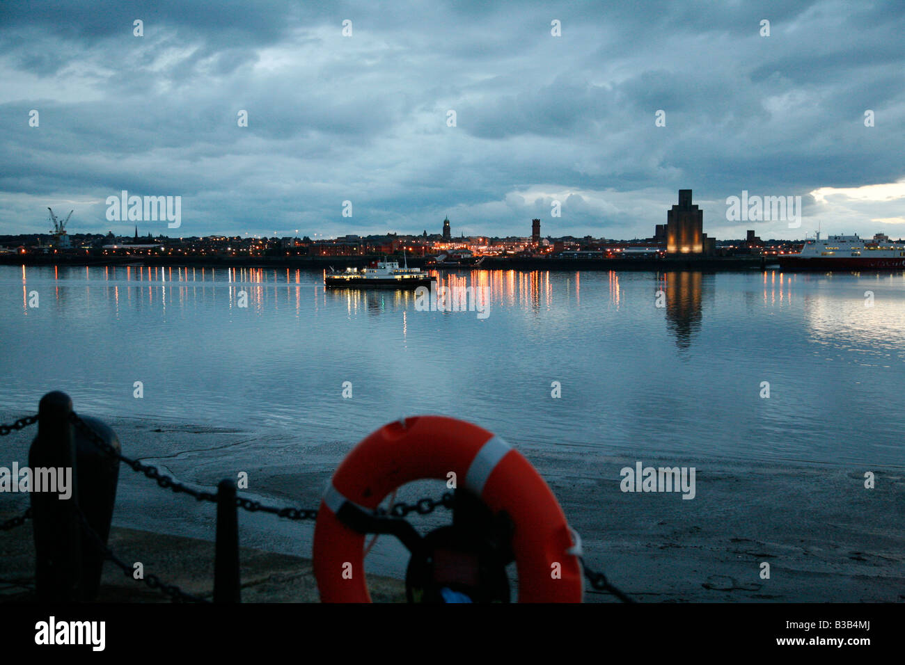 July 2008 - View over the Merseyside River Liverpool England UK Stock ...