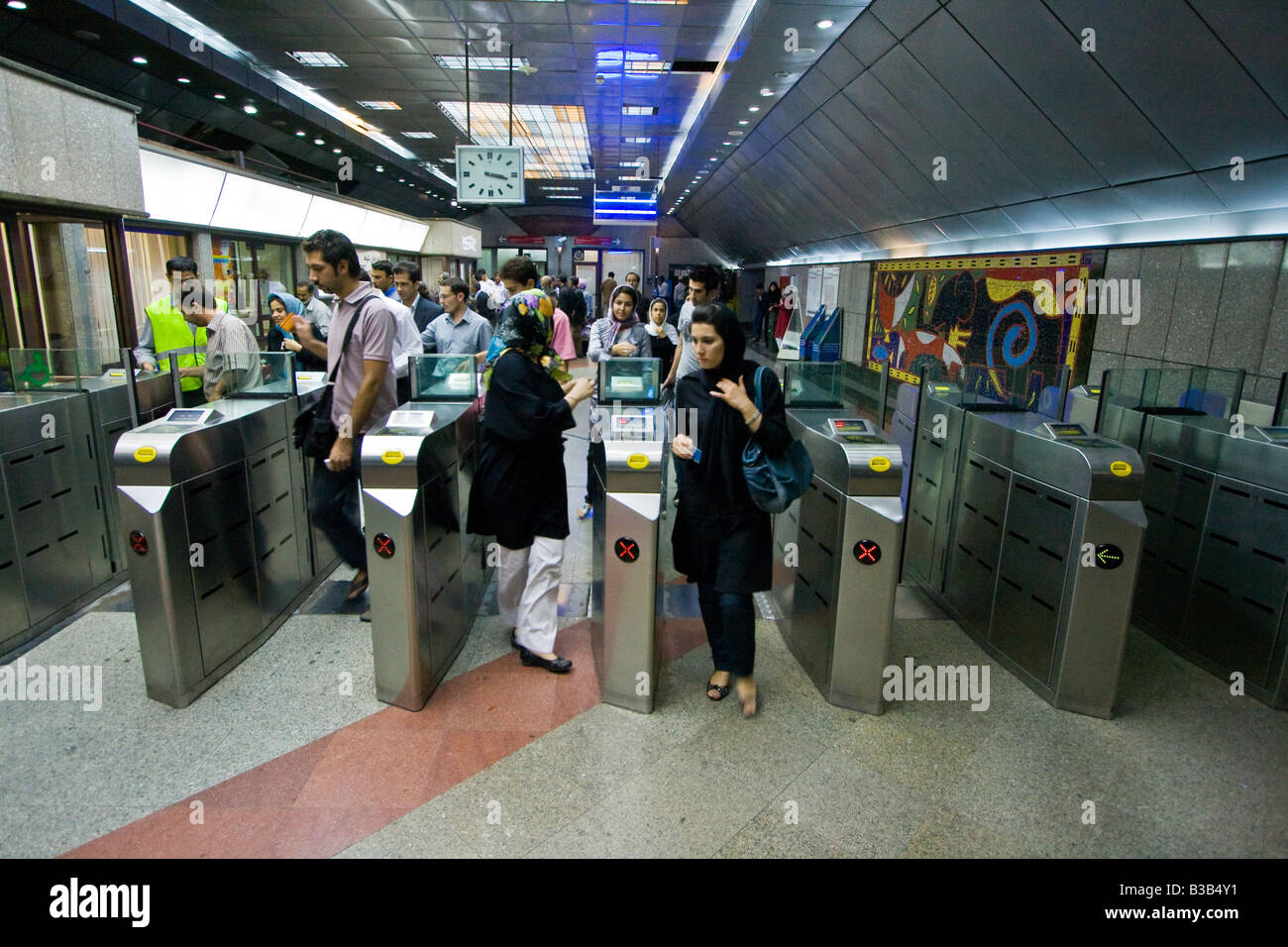 Metro Turnstile in the Subway in Tehran Iran Stock Photo - Alamy