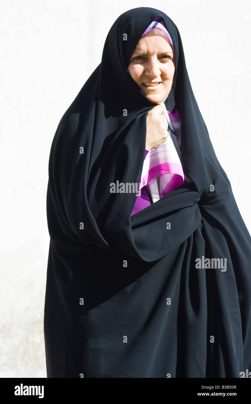 Woman Wearing a Chador Walking in Tehran Iran Stock Photo - Alamy