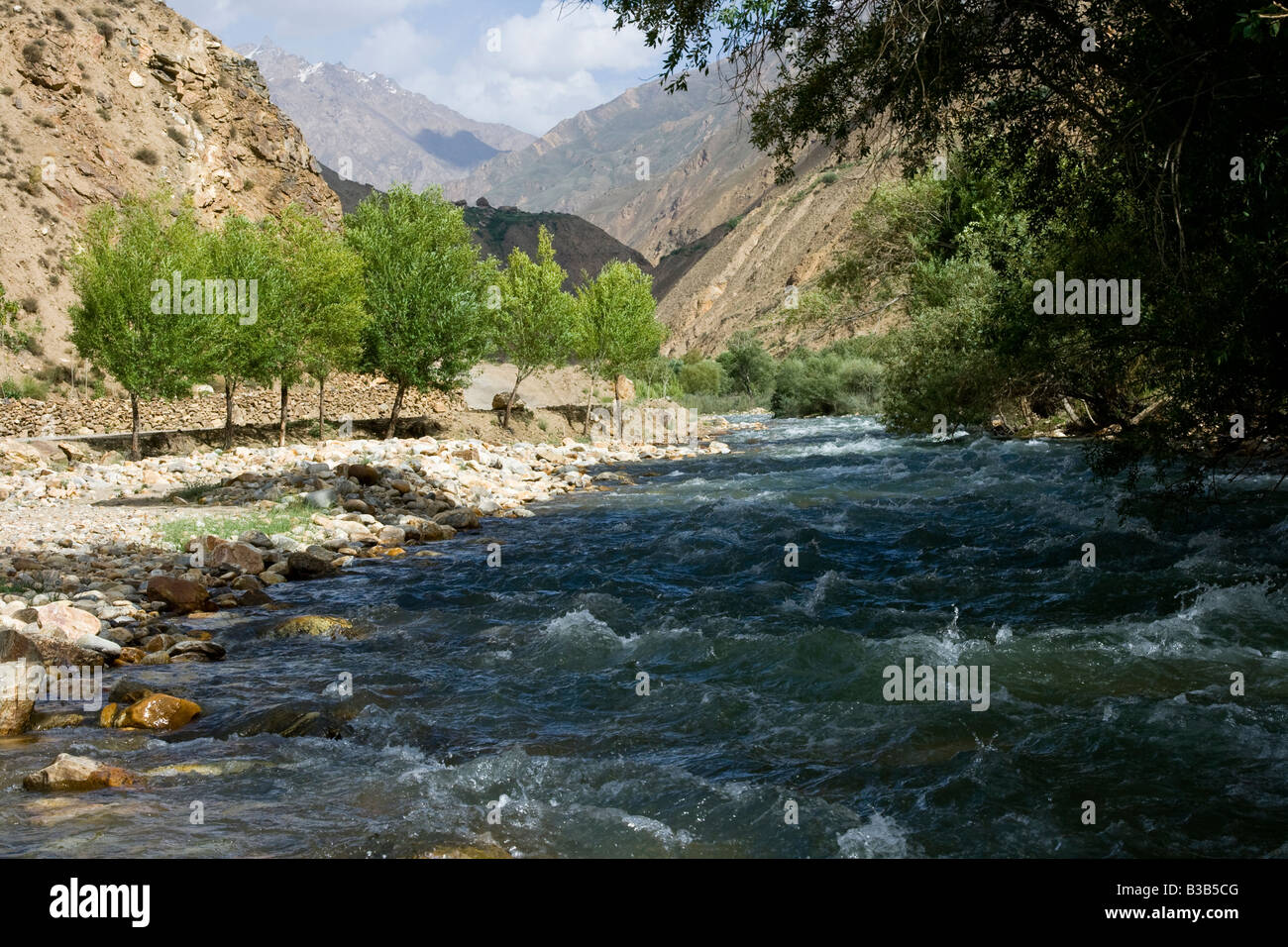 Mountain Stream in the Panj River Valley in the Wakhan Corridor in ...