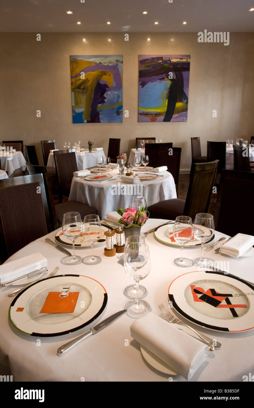 Table Setting at The Square Restaurant Mayfair London Stock Photo - Alamy
