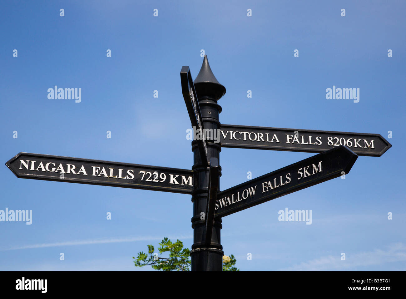 Direction distance sign in hi-res stock photography and images - Alamy