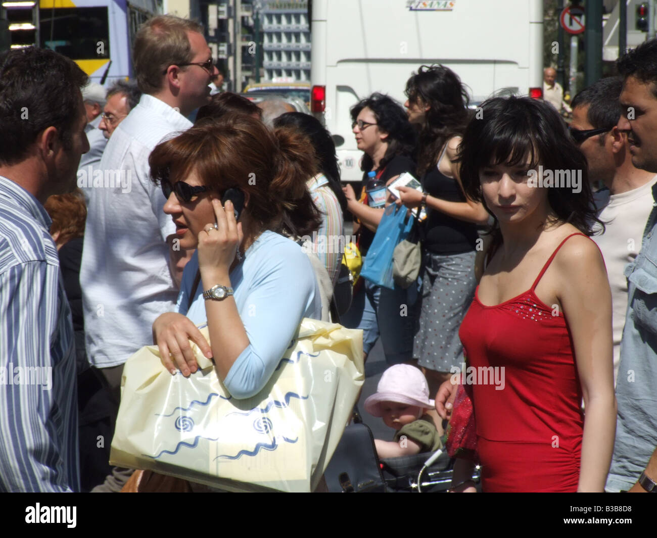 street scene in greece, athens Stock Photo - Alamy