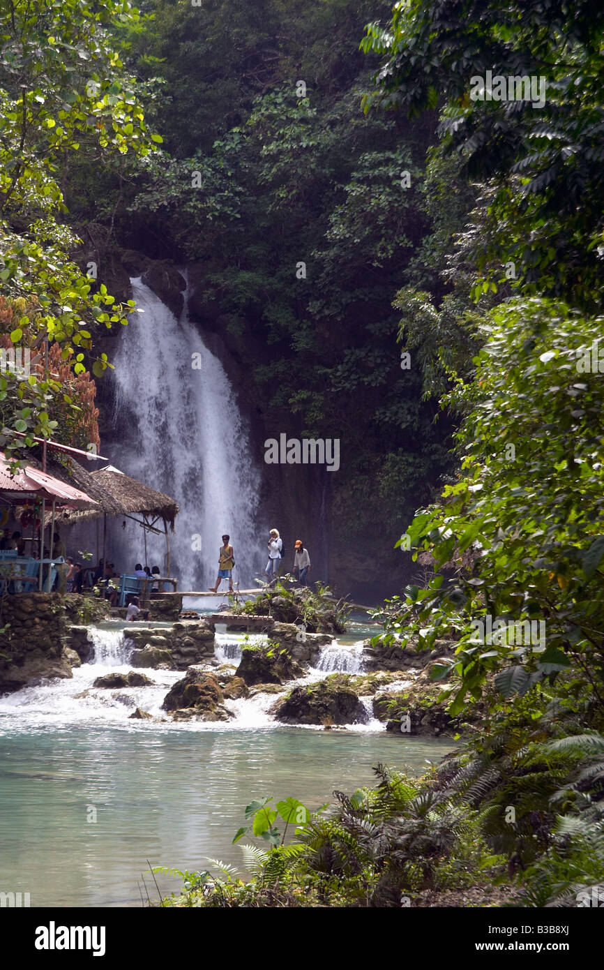 Beautiful scenery at one of the three waterfalls on Kawasan River near ...