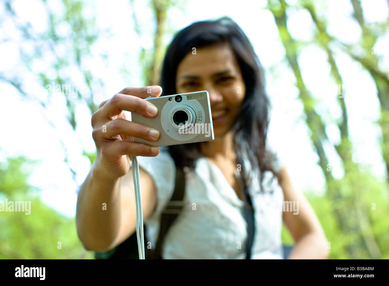 Woman Taking Picture Stock Photo - Alamy