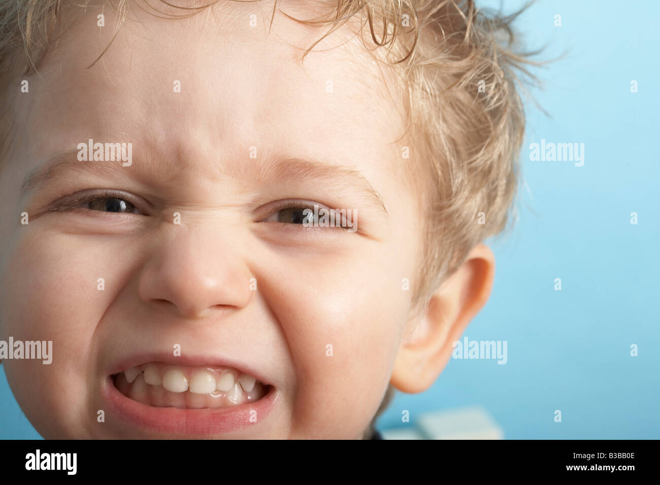 Portrait of Angry Boy Stock Photo - Alamy