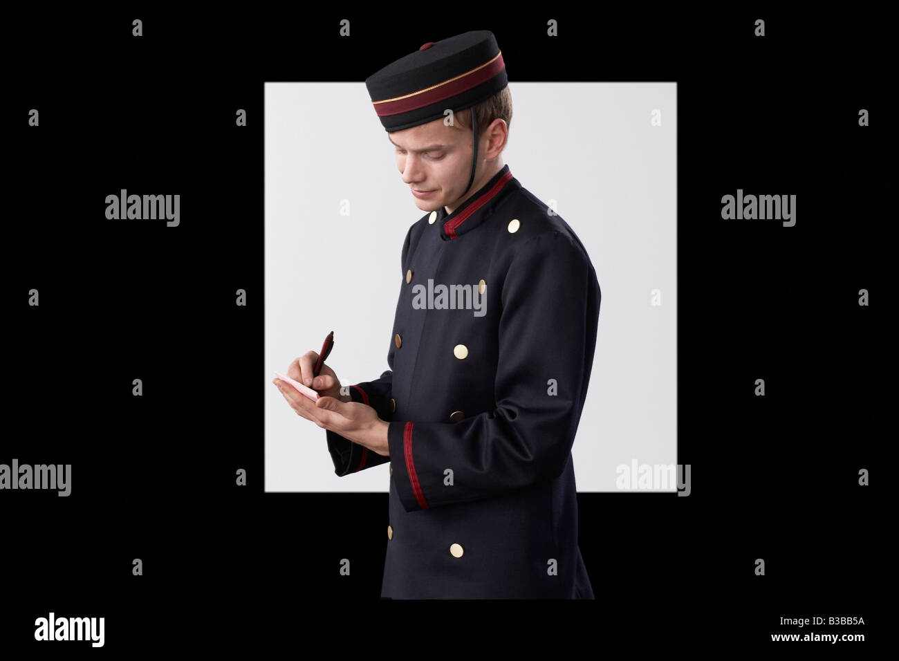 Portrait of Bellhop Stock Photo - Alamy
