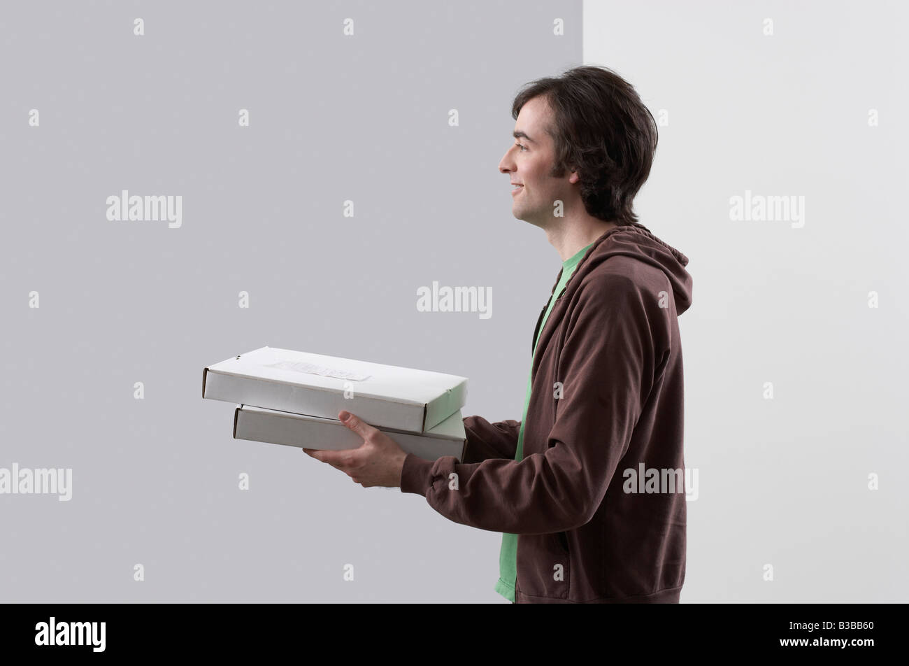 Portrait of Pizza Delivery Man Stock Photo - Alamy