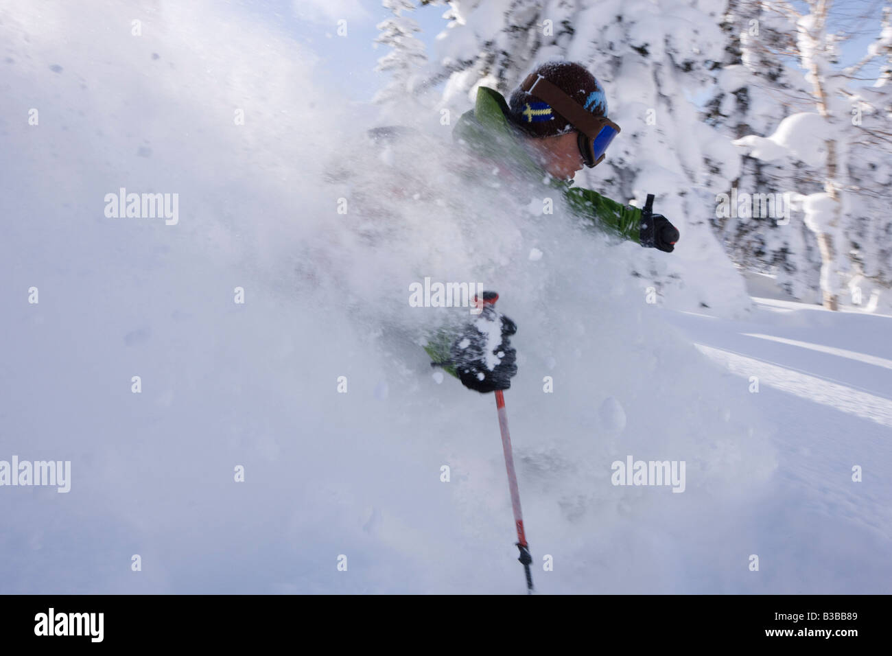 Telemark Skier, Furano, Hokkaido, Japan Stock Photo - Alamy