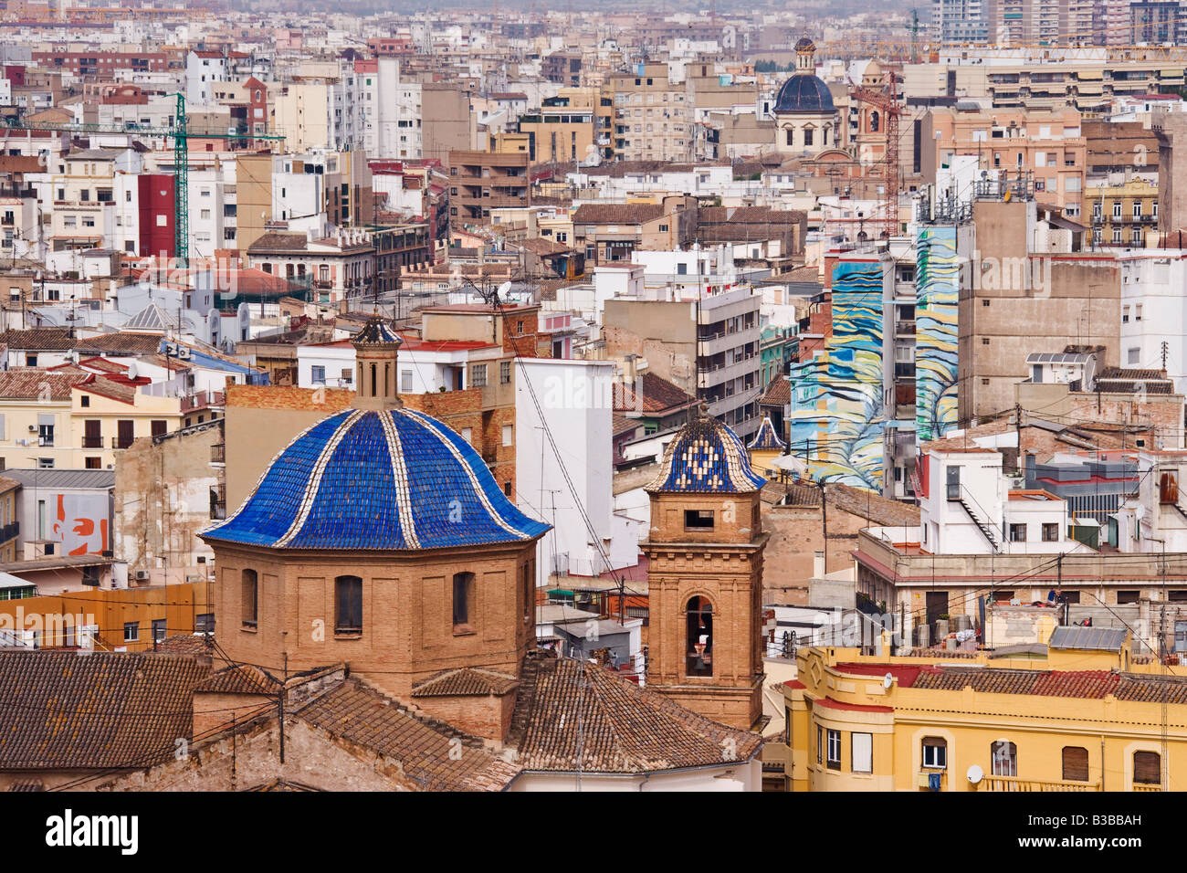 Overview of City, Valencia, Spain Stock Photo - Alamy