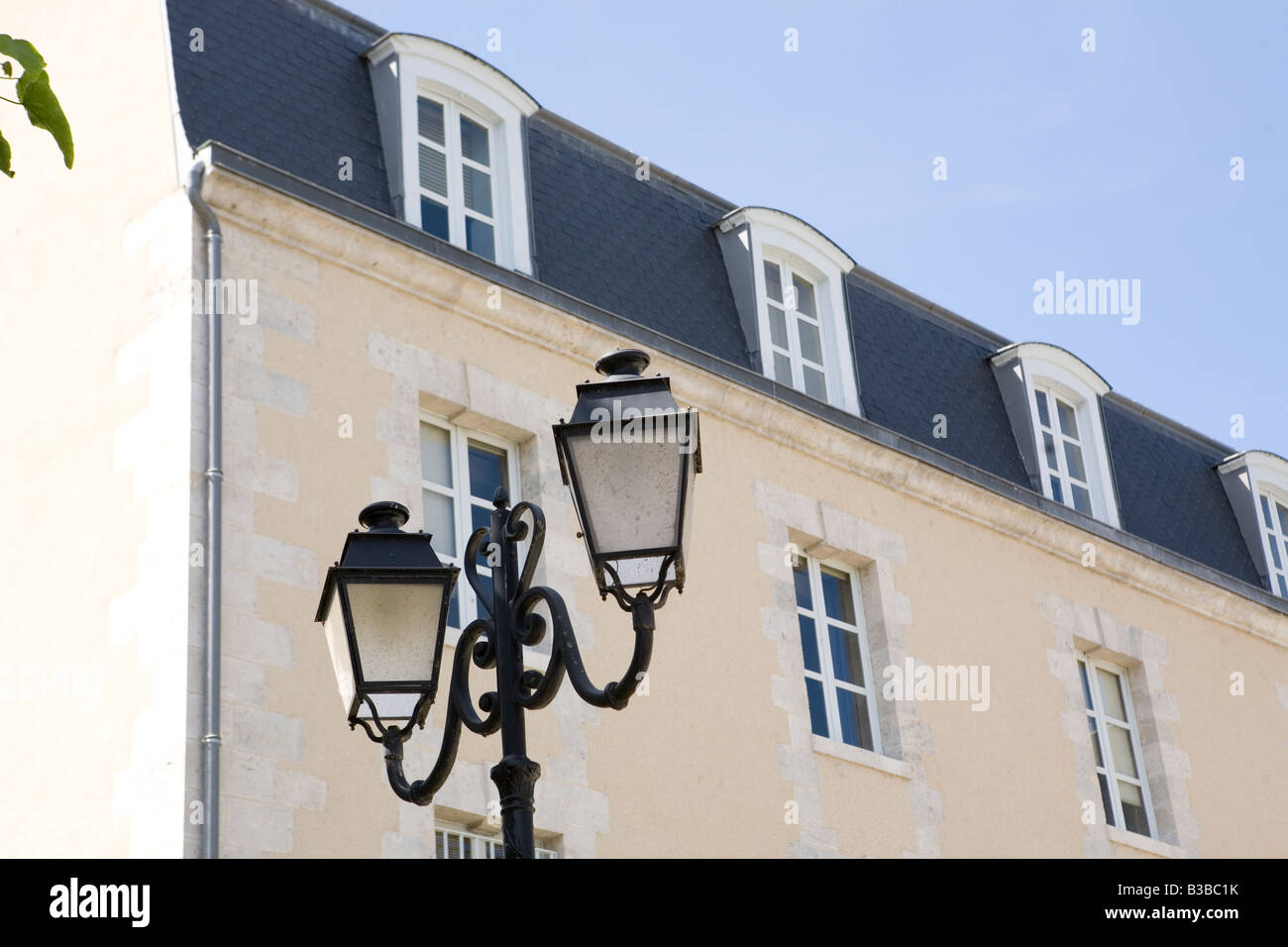 traditional street lamps in a French town Stock Photo - Alamy