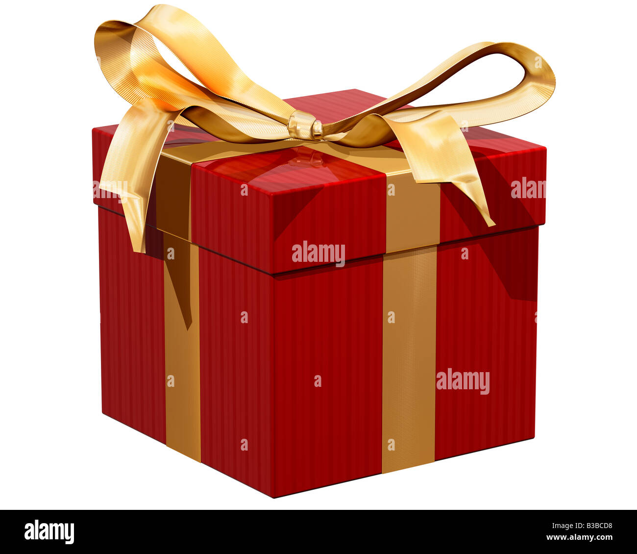 Isolated illustration of a gift wrapped present Stock Photo - Alamy