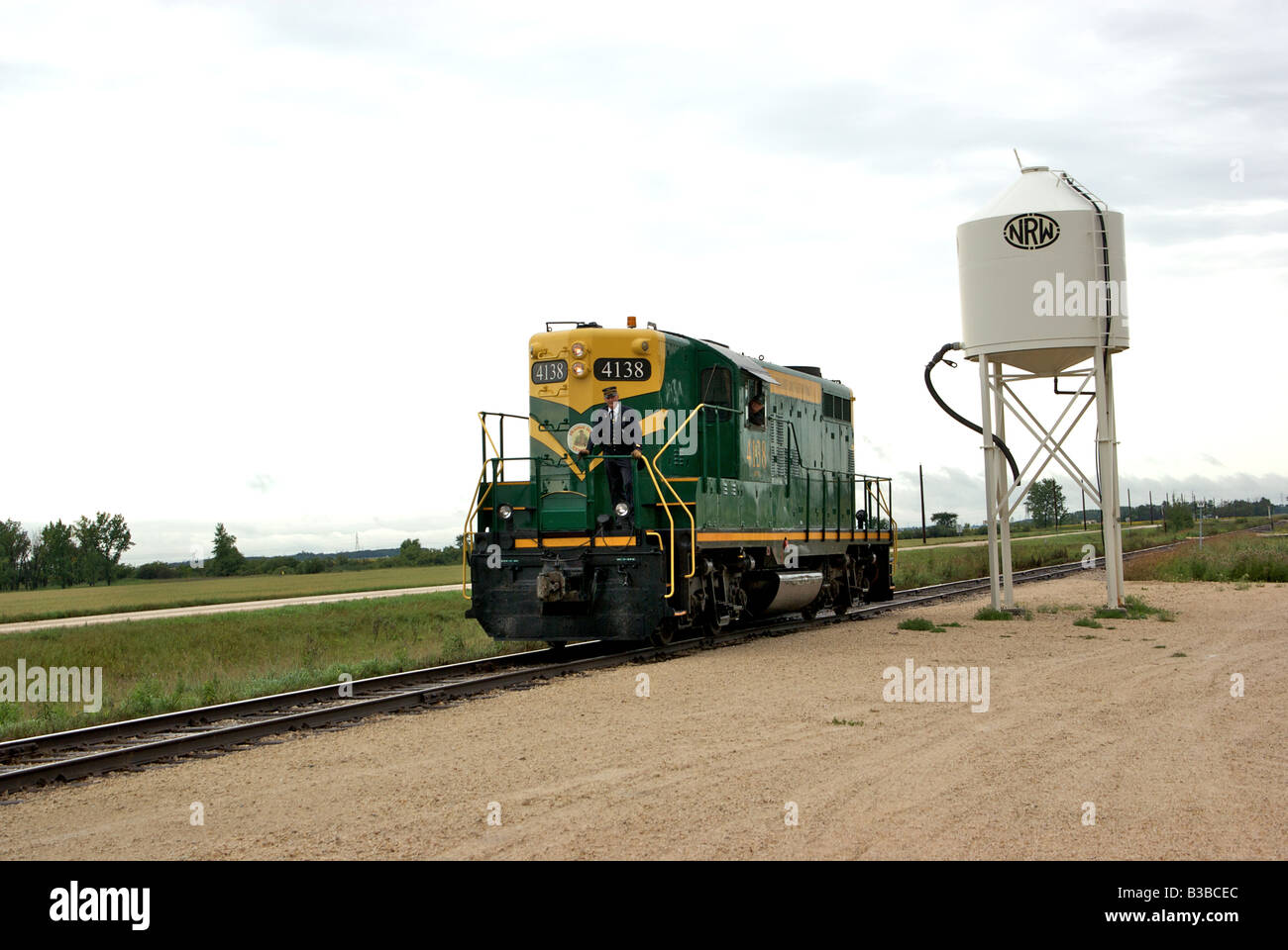 Restored small diesel locomotive used to pull antique tourist train for ...