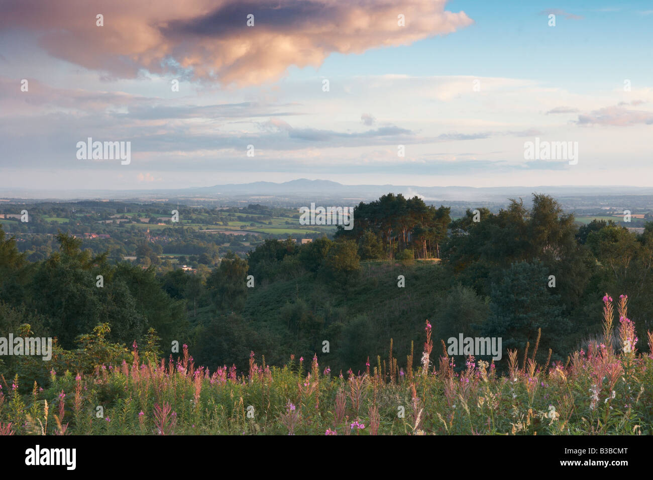 View from Clent Hills looking towards Malvern Hills Stock Photo - Alamy