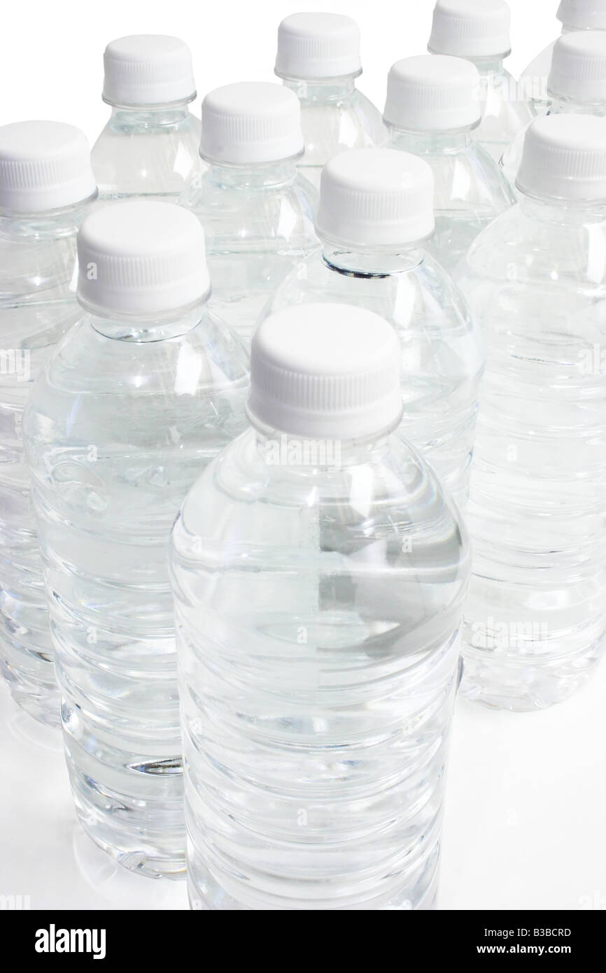 Bottles of spring water are displayed Stock Photo - Alamy