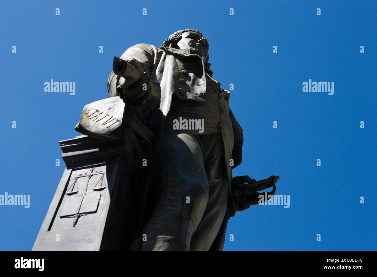 Statue of Pascal Paoli (the 18th century Corsican leader), Place Paoli ...