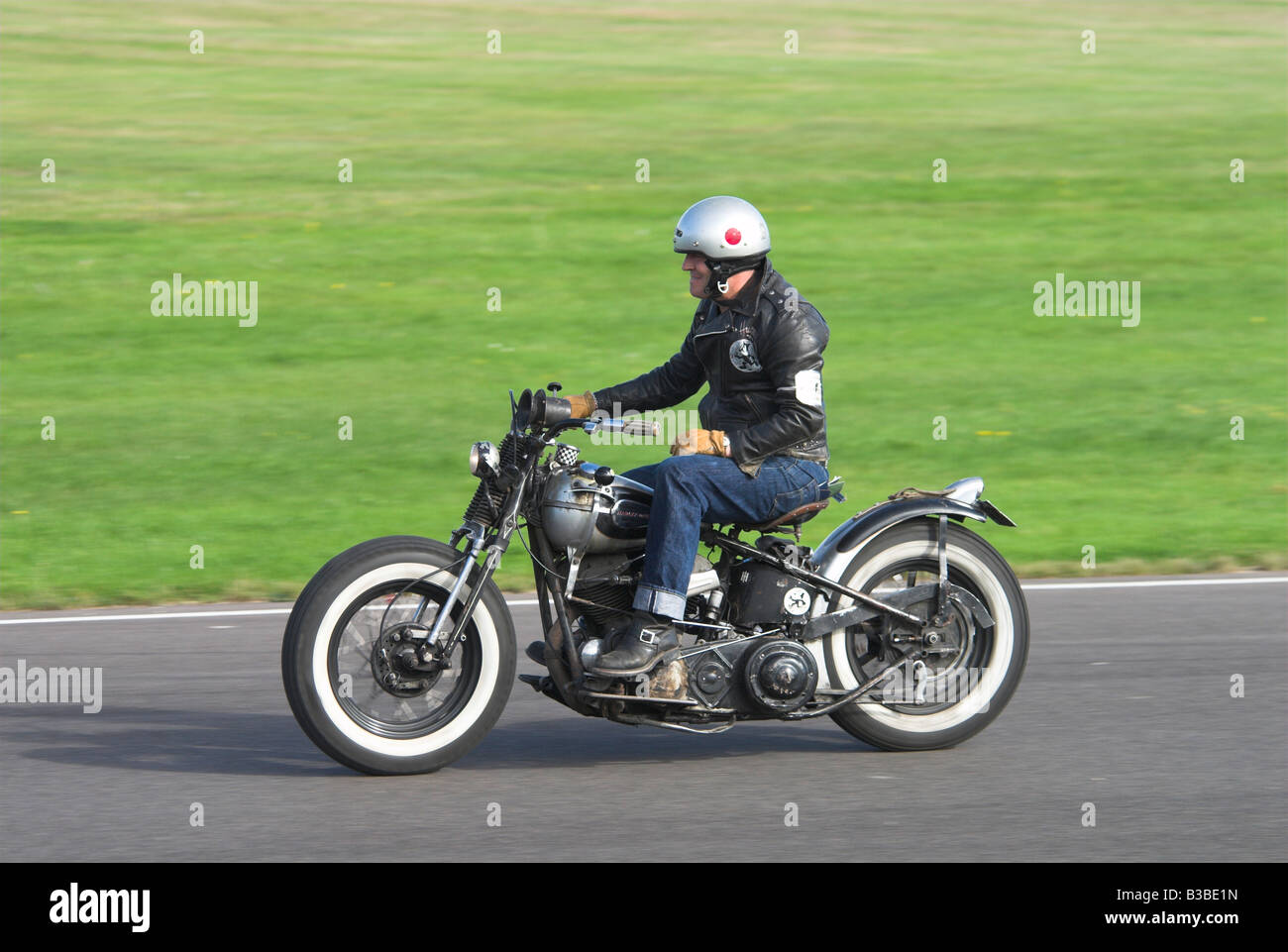 Rocker on A Harley Davison Café Racer Chopper Stock Photo - Alamy