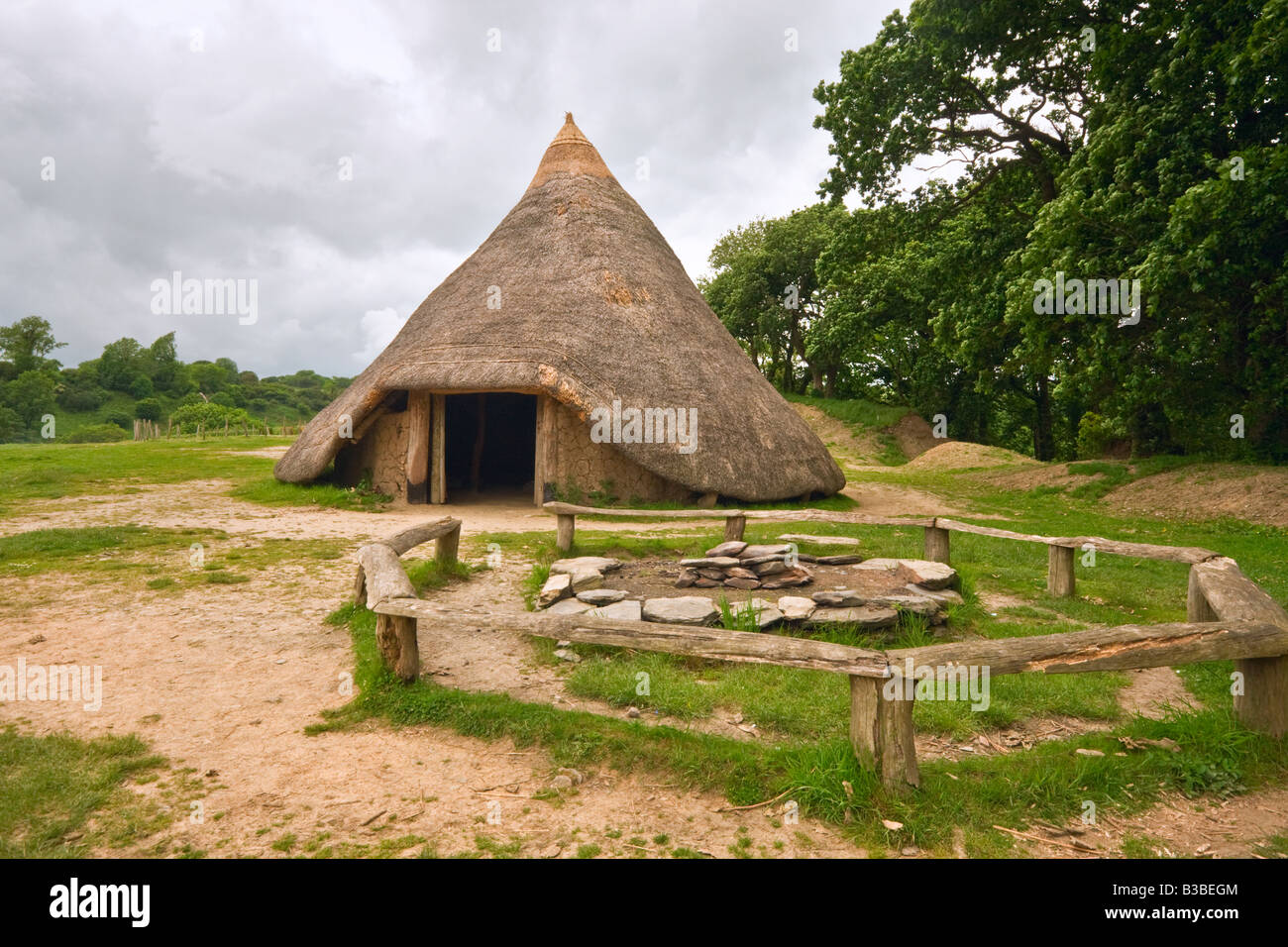 Iron Age Hill Fort at Castell Henllys Stock Photo - Alamy