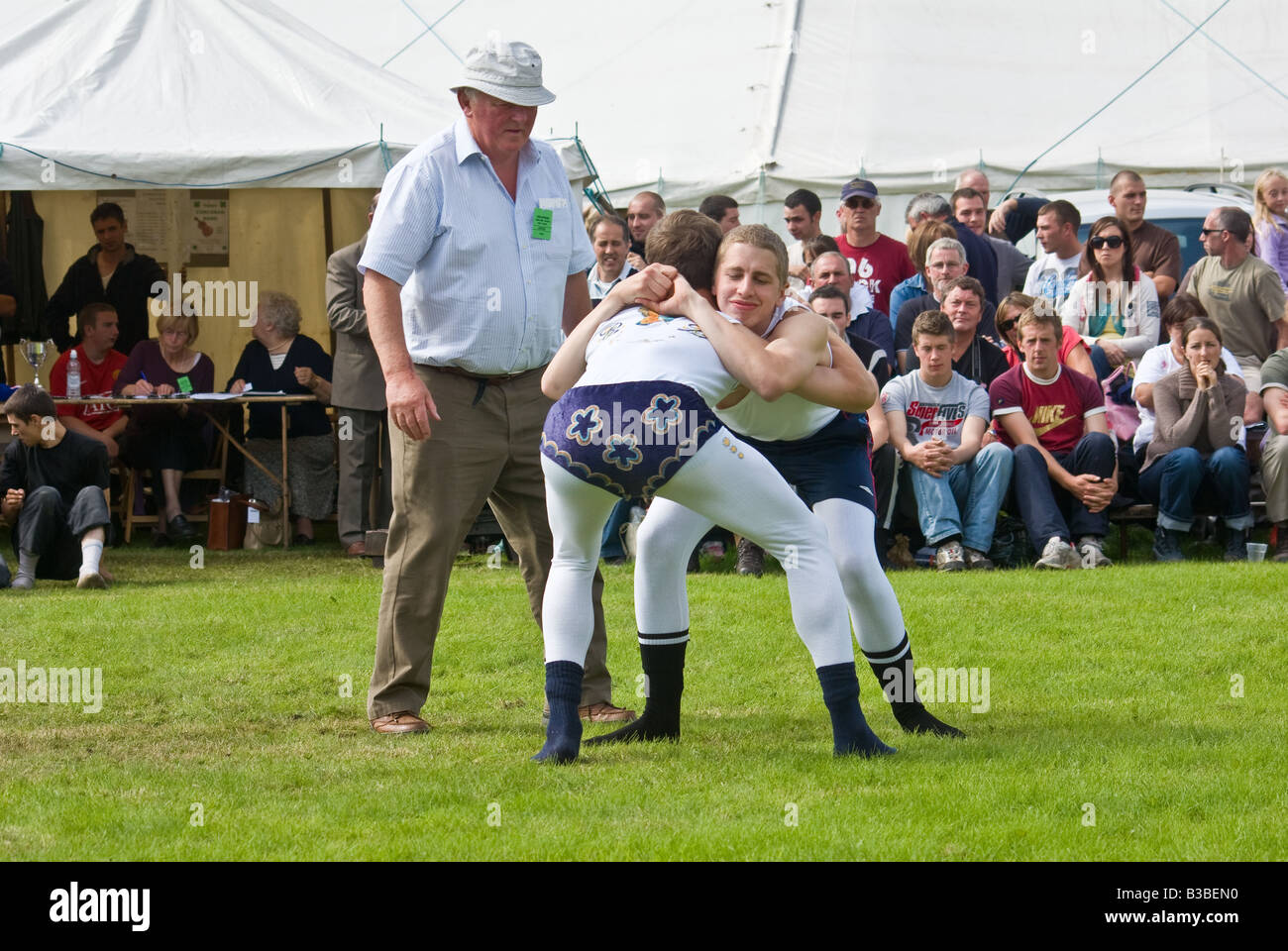 Cumberland and Westmorland wrestling at Grasmere show Stock Photo - Alamy